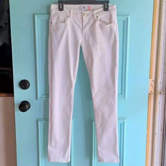 CAbi | Jeans | Cabi White Slim Boyfriend Jeans Size 2 | Poshmark